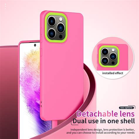 Eagle Eye Lens Oily Feel TPU PC Phone Case For IPhone 14 Pro Max Rose Red Alexnld Com