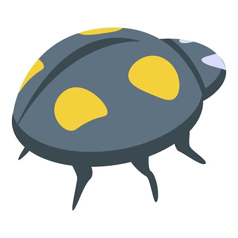 Sommer Marienkäfer Symbol Isometrischer Vektor Niedlicher Käfer