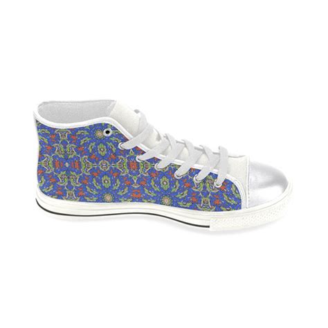 Colorful Ethnic Design Womens Classic High Top Canvas Shoes Model 017