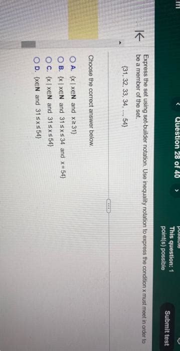 Solved Express The Set Using Set Builder Notation Use
