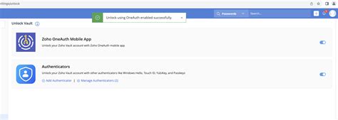 Unlocking Zoho Vault With Zoho Oneauth