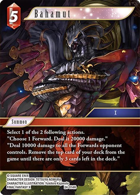 Bahamut Hidden Legends Final Fantasy Tcg