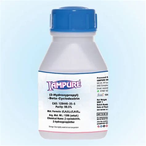 2 Hydroxypropyl Beta Cyclodextrin Grade Standard Ip At ₹ 4000 Kg In Chennai