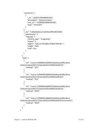 Tack On RESTful APIs Pinterest Backend Simulation PDF