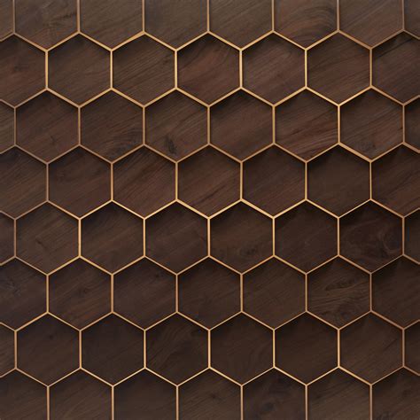 Wood Wall Panels Celestio Ls Hexo Stout Walnut 3d Dimensional Duchateau Surface Group