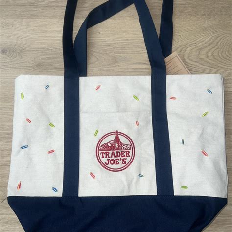 Hand Embroidered Trader Joes Tote Bag Mini Depop
