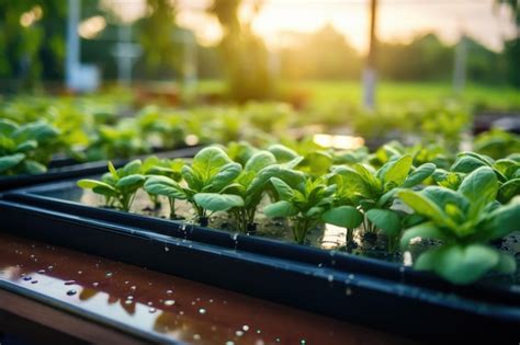 Premium Photo Hydroponic Basil Growing In Greenhouse
