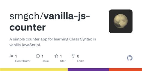 Github Srngchvanilla Js Counter A Simple Counter App For Learning