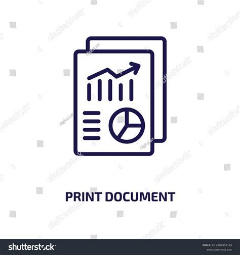 Print Document Icon Business Finance Collection Stock Vector Royalty
