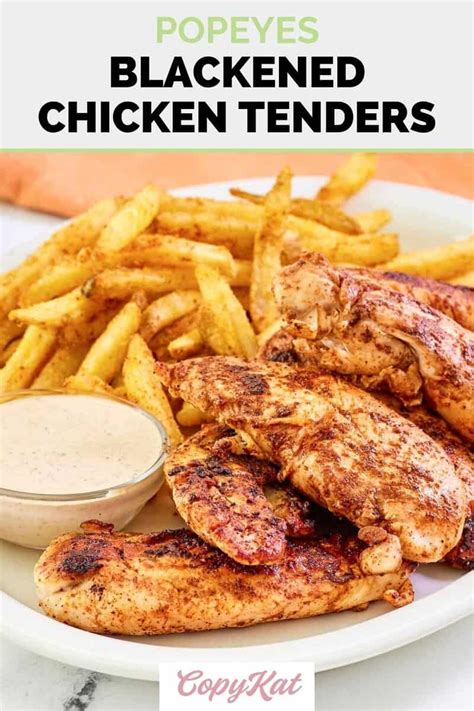 Popeyes Blackened Chicken Tenders Recipe Easy Copycat