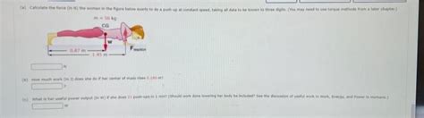 Solved Sin A Calculate The Force In N The Woman In The Chegg Com