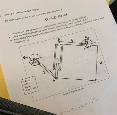 Solved 3 Velocity Acceleration Analysis 50 Pts The