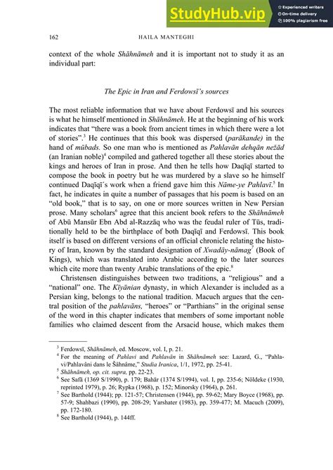 Alexander The Great In The Shahnameh Of Ferdowsi Pdf