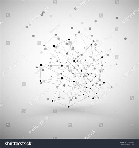 Molecule Structure Gray Background Communication Vector Stock Vector Royalty Free 221783440