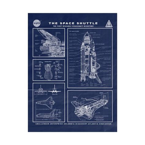 Nasa Space Shuttle Discovery Blueprints 397 Space Shuttle Flag Stock