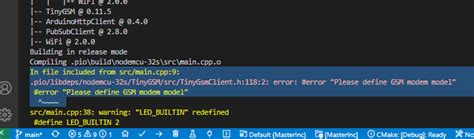 problem error please define gsm modem model is already defined