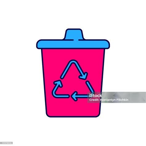흰색 배경에 격리 된 재활용 기호 아이콘이 있는 채워진 윤곽 선백 휴지통 휴지통은 아이콘을 만들 수 있습니다 쓰레기통 표지판 바구니 표지판을 재활용합니다 벡터 0명에 대한