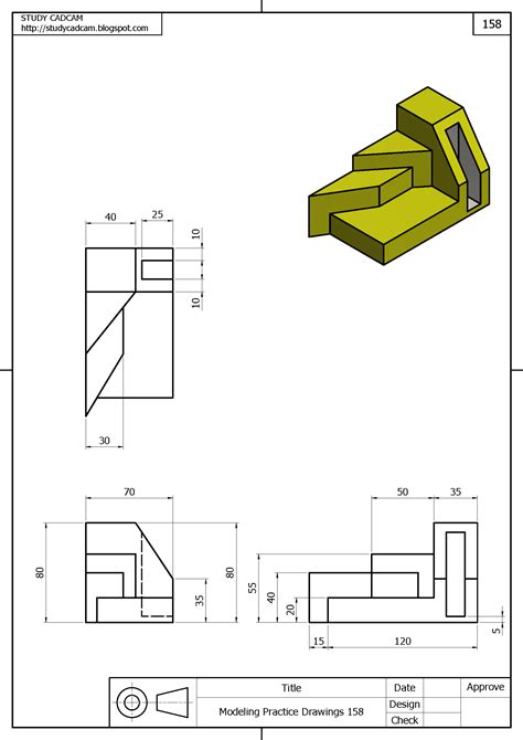 Isometric Drawing Exercises Autocad Isometric Drawing Mechanical Engineering Design