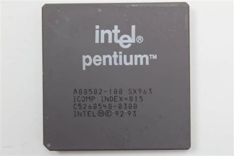 Intel Pentium Mhz Clous