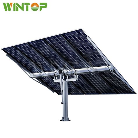 1 Axis Single Pile Solar Tracker System Single Axis Tracking And