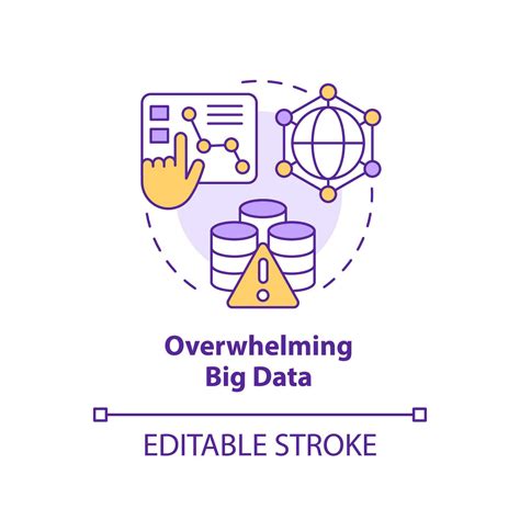 Overwhelming Big Data Concept Icon Optimize Business Process Full