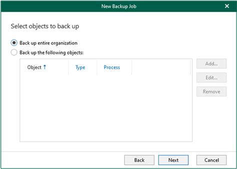 How To Create A Backup Job With Local Repositories To Backup The Entire Organization In Veeam