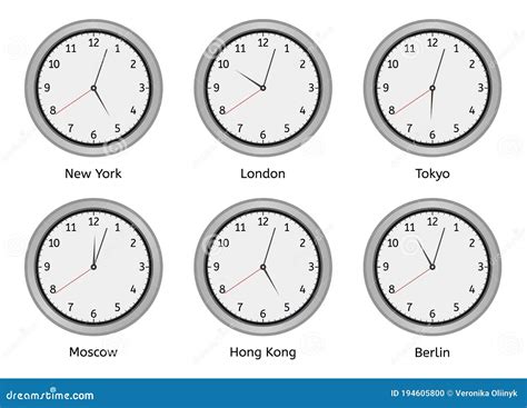 Time Zone Clocks Modern Wall Round Clock Face Time Zones Day And