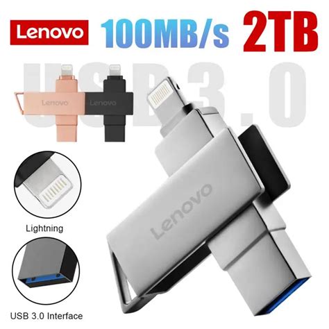 New Lenovo USB 3 0 2 In 1 USB Flash Drive TYPE C OTG High Speed