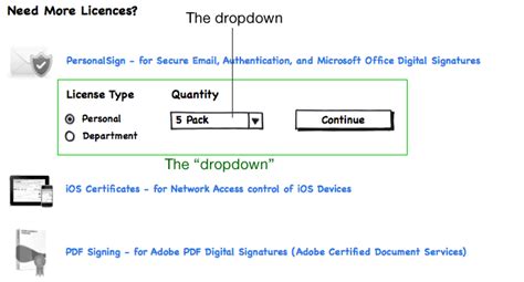 interaction design what should i call content that drops down