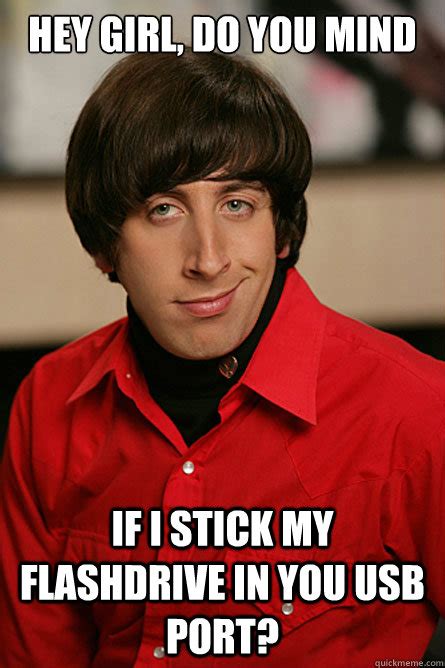 Hey Girl Do You Mind If I Stick My Flashdrive In You Usb Port