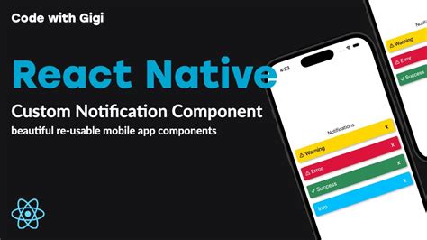 React Native Notifications Component YouTube