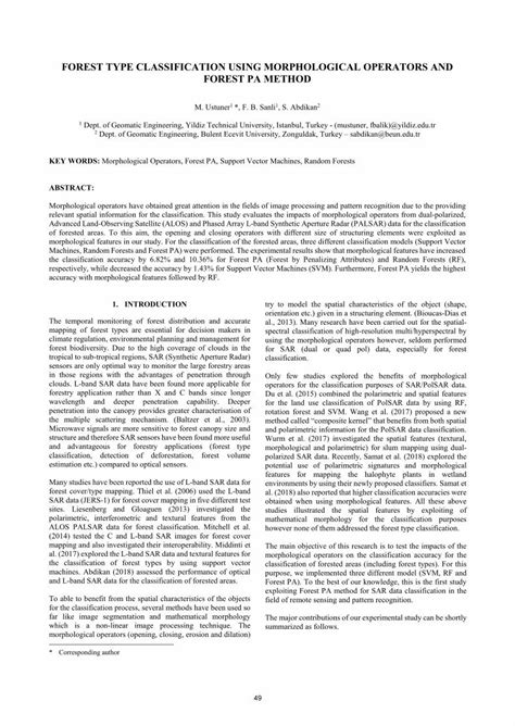 pdf forest type classification using morphological … dokumen tips