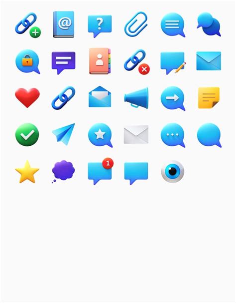 3d Messaging Icons Ft Bubble And Star Envato