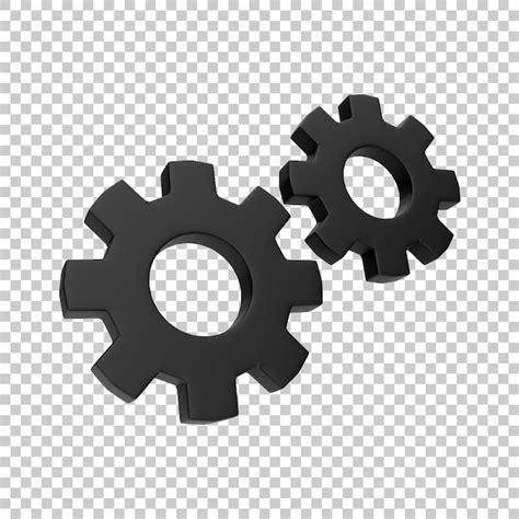 Premium Psd 3d Icon Rendering Of User Interface Object Gears Setting