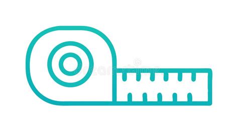 Measuring Tape Icon Accuracy Length Measurement Tool Vector Design Generative Ai Stock Vector