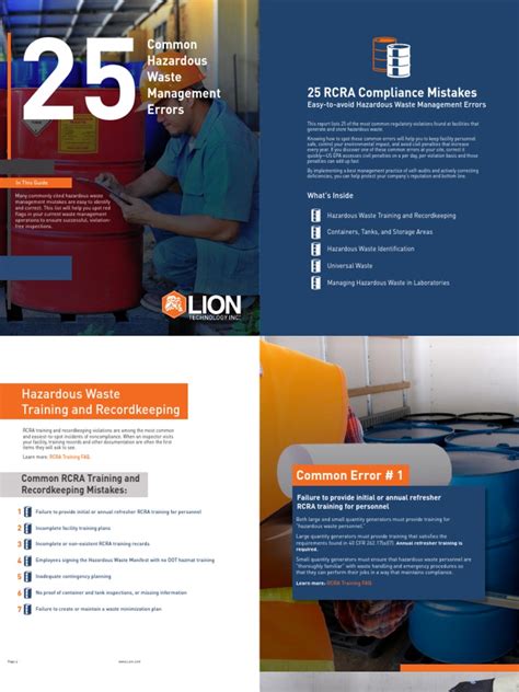 25 Rcra Mistakes Pdf Resource Conservation And Recovery Act Hazardous Waste