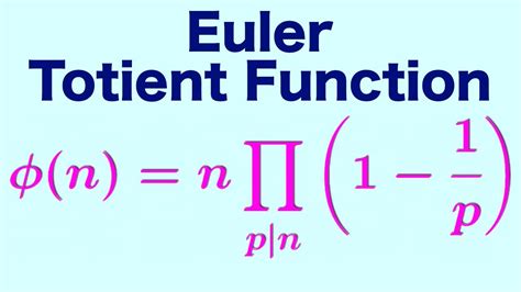 Euler Totient Function Youtube