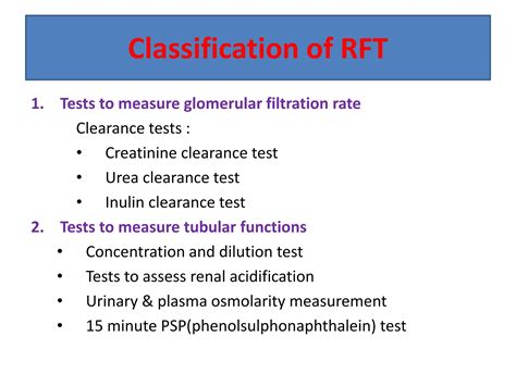Renal Function Test And Related Abnormalities Pptx