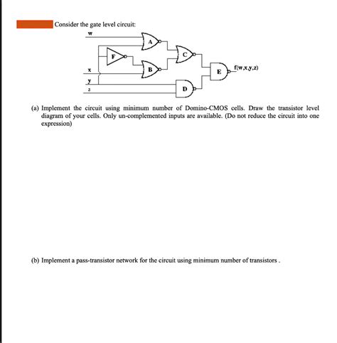 SOLVED Consider The Gate Level Circuit F W J Implement The Circuit Using The Minimum