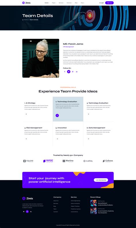zimis data science and analytics figma template by rrdevs themeforest