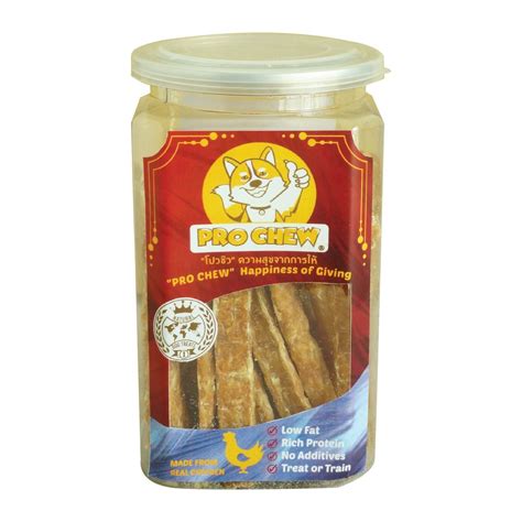 Pro Chew Chicky Stick 200g Can Sizeโปวชิว ชิกกี้สติ๊ก ไก่สับอัดแท่งกรอบ ขนาดกระป๋อง 200 กรัม