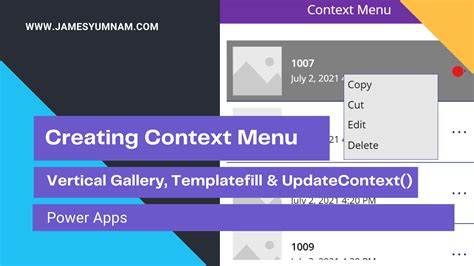 creating context menu in powerapps power platform tips and tricks