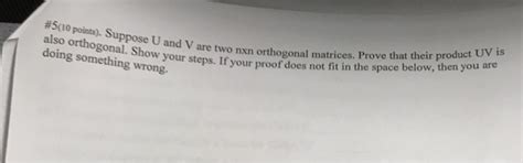 solved so orthogonal d v are two nxn orthogonal matrices
