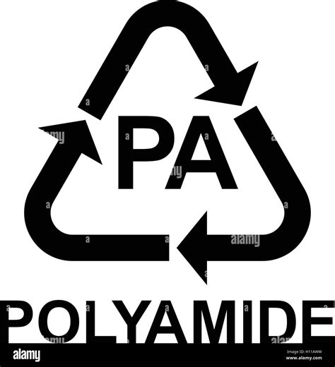 Plastic Recycling Symbol Pa Polyamide Vector Illustration Stock Vector Art And Illustration