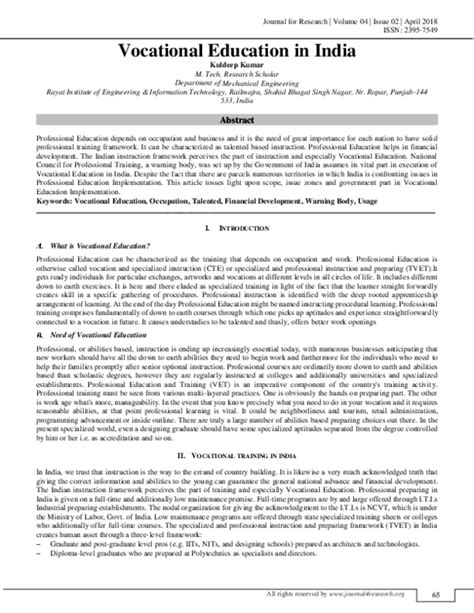 pdf vocational education in india