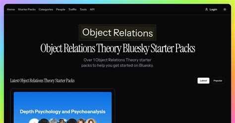 Object Relations Theory Bluesky Starter Packs 1 Lists • Sep 2025