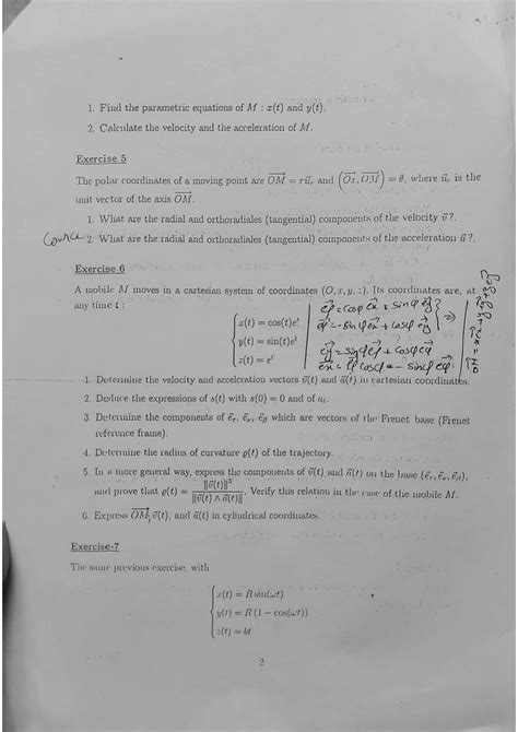 SOLUTION Exercises On Kinematics Of Particles Studypool