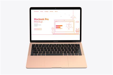 Latest Macbook Air Gold Mockup Mockupdaddy