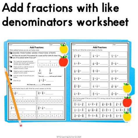 Add And Subtract Fractions With Like Denominators