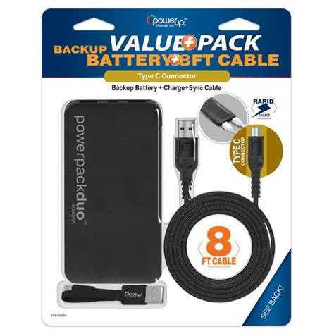 Power Up Value Pack Usb Type C Cable 8 Backup Battery 191 05976 Blains Farm And Fleet